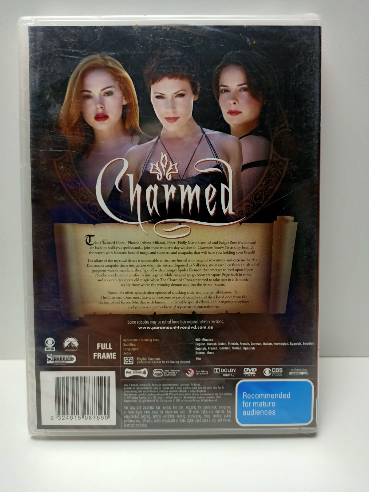 DVD - CHARMED The Sixth Season (6) - PAL Region 4 - NEW & SEALED - 6 ...