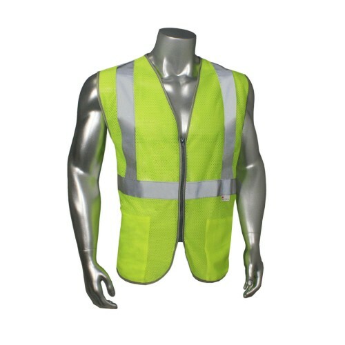 Reflective Lime/Green Safety Vest (XLG) ANSI II- Closeout- 4 Vests in ...