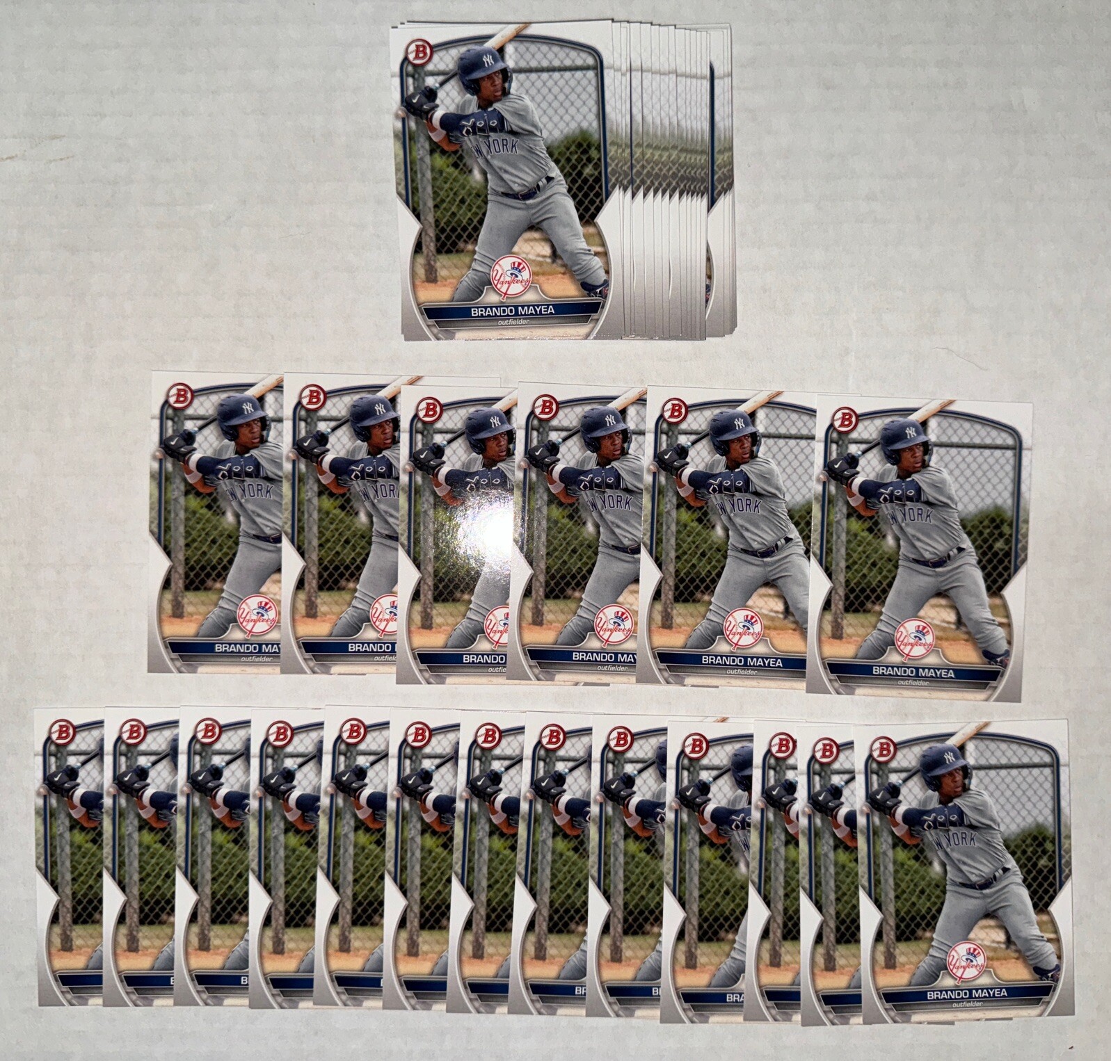 (50) Brando Mayea 2023 Bowman Draft BD-66 New York Yankees 50 Card Lot ...