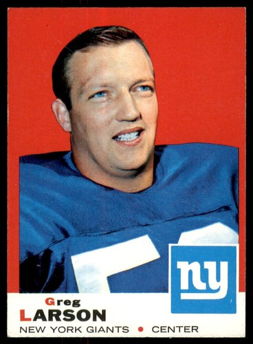 1969 Topps Football Greg Larson New York Giants #106 | eBay