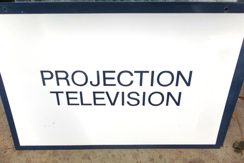 Vintage 1980's Projection Television retail sign 2'X3' | eBay
