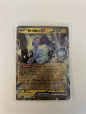 Pokémon TCG Miraidon EX Scarlet & Violet Base Set Holo Double Rare Card ...