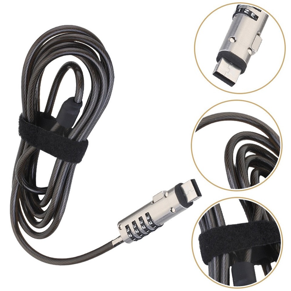Laptop Cable Lock Notebook Computer Password Padlock for Devices | eBay ...