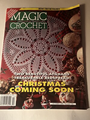Magic Crochet # 104 Patterns Magazine October 1996 Doilies Afghans ...