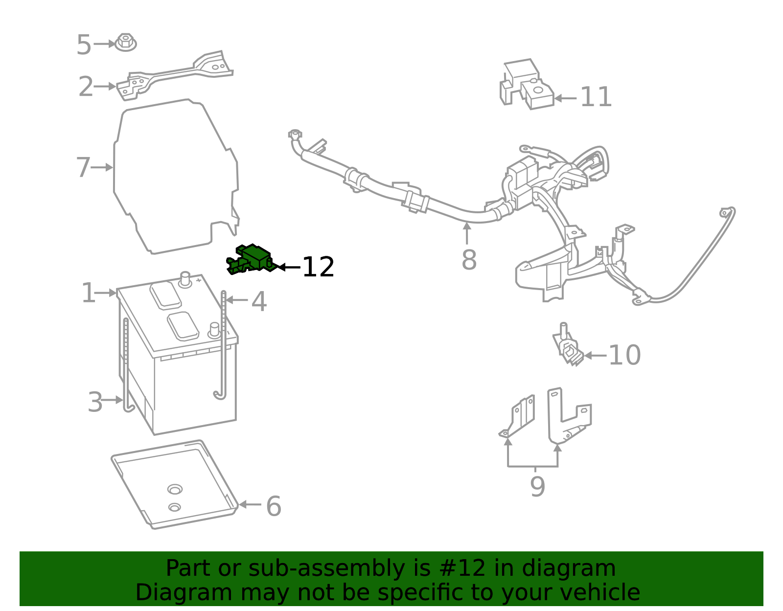 1-PC GENUINE SUBARU 2019-2021 FORESTER BATTERY SENSOR 29182-AA060 for ...