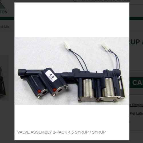 VALVE ASSEMBLY 2-PACK 4.5 SYRUP / SYRUP # 19-0470/01 | eBay
