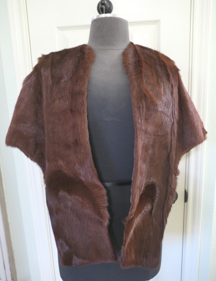 Vintage 50's Morton's Furs Washington DC Brown Genuin… - Gem