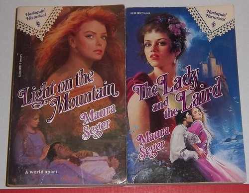 LOT Maura Seger LIGHT ON THE MOUNTAIN & THE LADY AND LAIRD Vintage ...