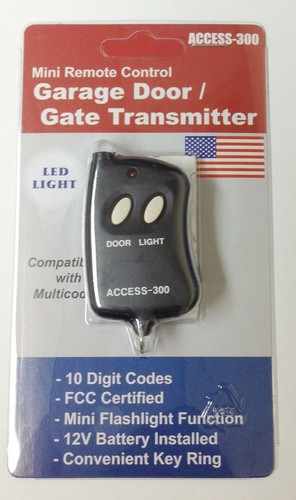 Multi-Code Mini Garage Gate Door Opener Transmitter Remote and ...