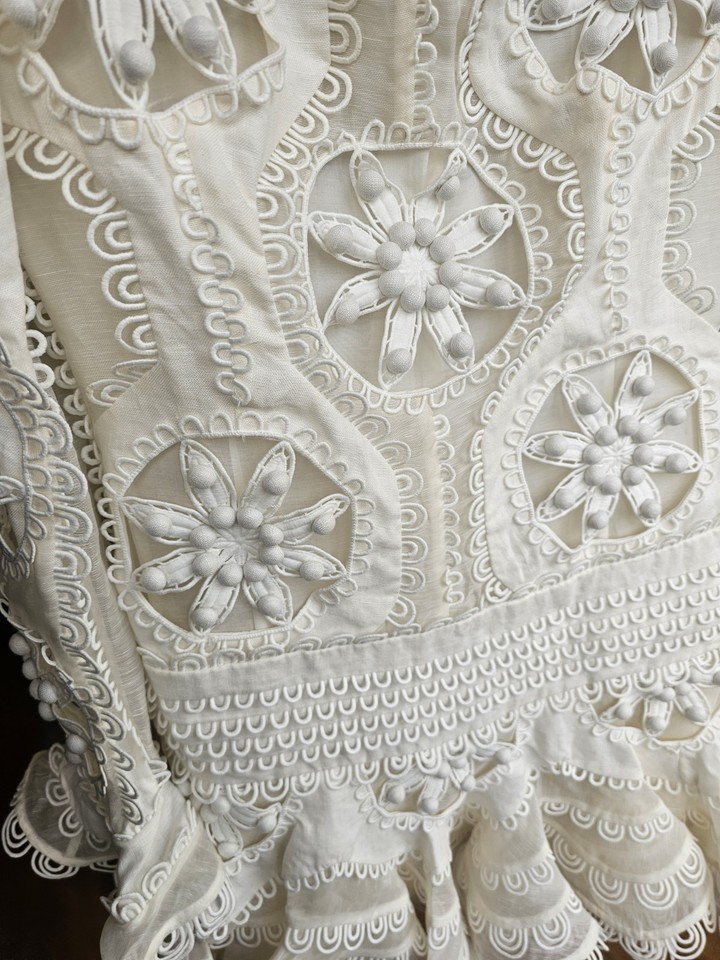 Zimmermann Whitewave Doily Mini Dress Size AU 1 Bridal Resort | eBay