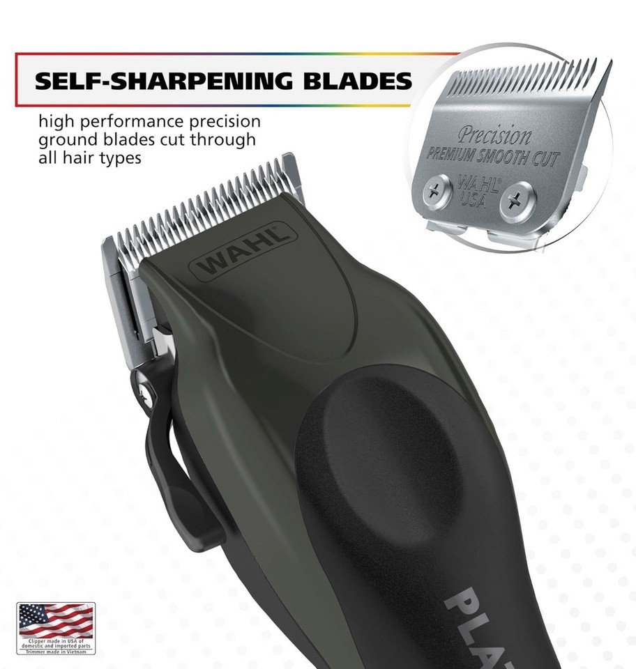 Wahl Clipper Pro Series Haircutting Combo Kit w/ Barber Shears guards ...