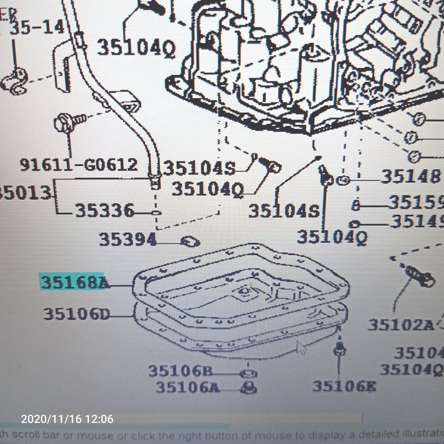 OEM Automatic Transaxle Oil Pan Gasket Fit For Toyota Camry 2003-2011 ...