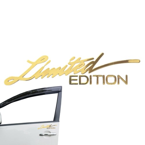 2Pcs Gold 3D Limited Edition Sticker Car Body Emblem Badge Decal Car ...