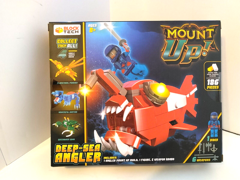 Block Tech Mount Up Deep-Sea Angler 186 pc Ninja Rider Battle Set ...