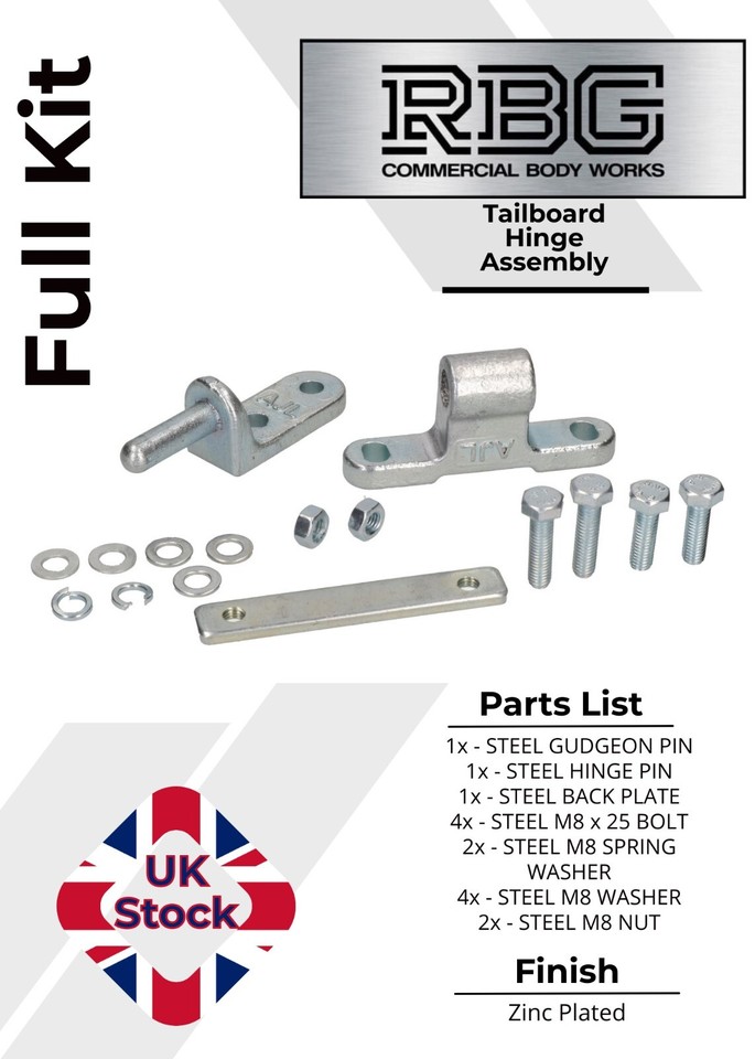 Tailgate Hinge Assembly Set/Kit for Tailboard, Tippers, Trucks ...