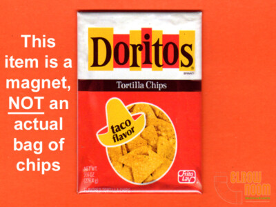 Doritos Taco Flavor tortilla chips throwback BAG ART 2x3" fridge/locker ...