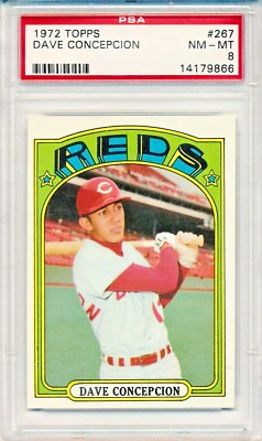 1972 Topps Dave Concepcion PSA 8 NM-MT Reds Card #267 | eBay