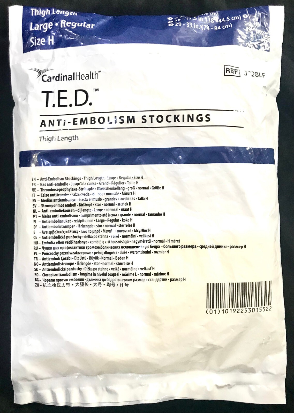 Cardinal Health TED Anti-embolism Stockings DVT Socks PAIR THIGH LARGE ...