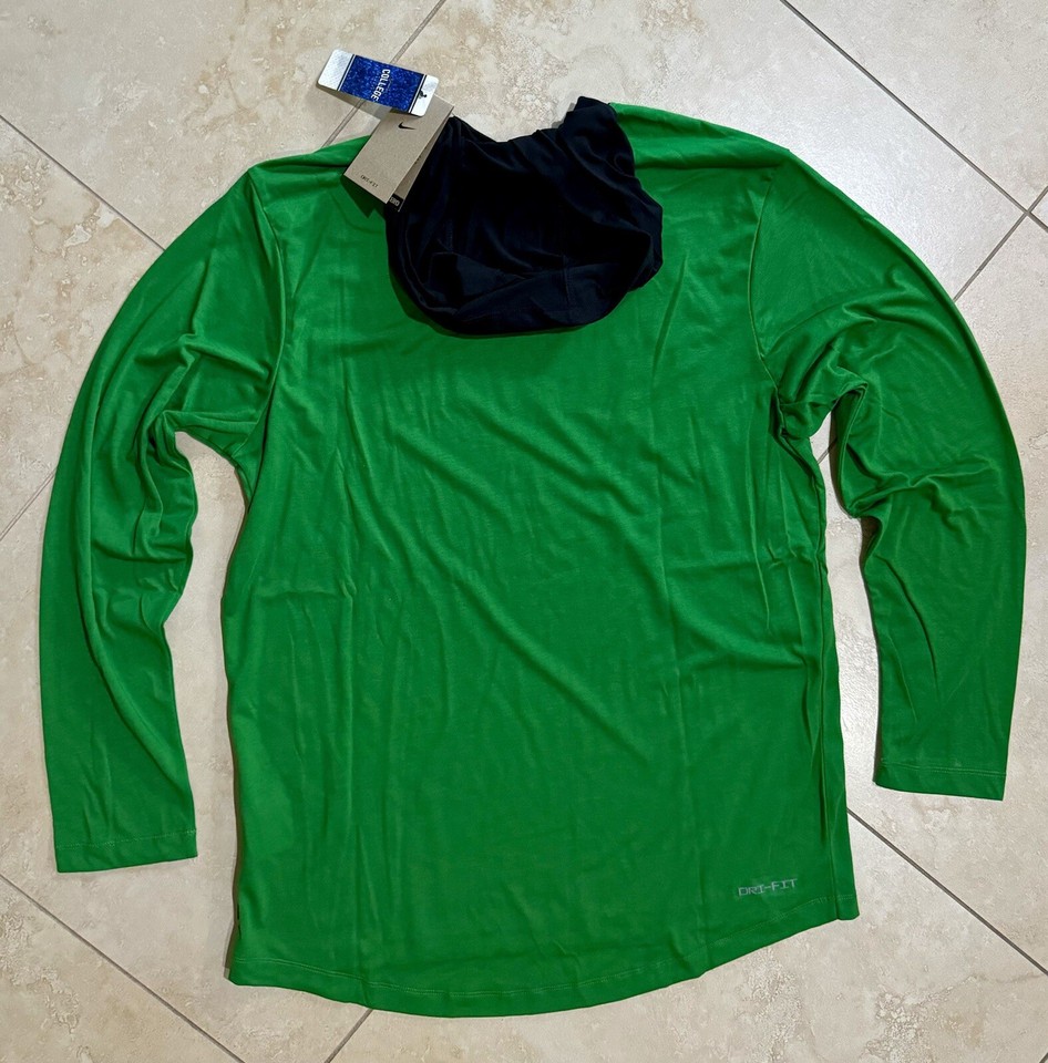 Oregon Ducks Nike DRI-FIT Hoodie long sleeve Shirt Men's Size Medium ...