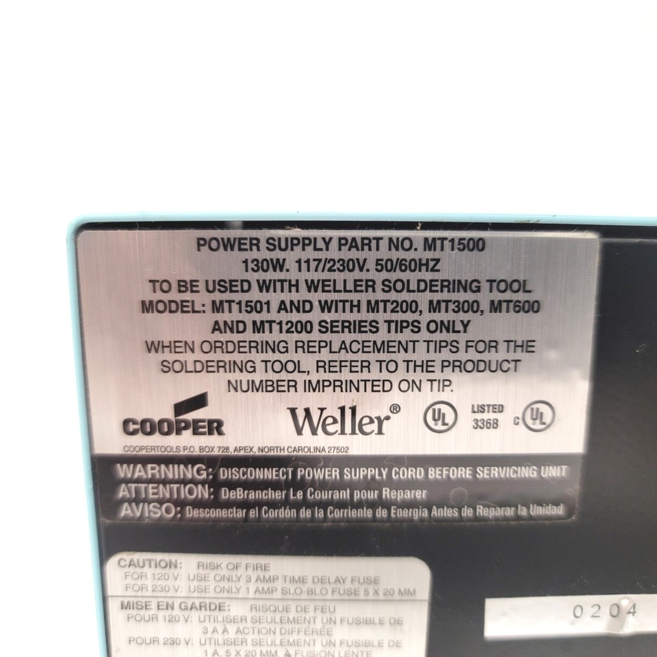 Weller MT1500 Micro Touch Soldering Station With MT1501 400-800°F, 150W ...