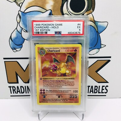 Charizard Holo 1st Edition Base Set 4/102 PSA 5 Thick Stamp HOLY GRAIL ...