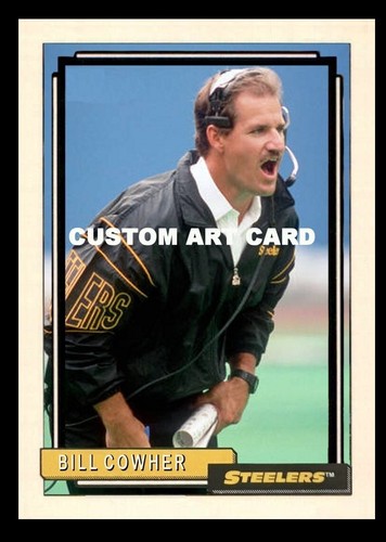 Bill Cowher Pittsburgh Steelers Head Coach Custom Made Art Card Blank ...