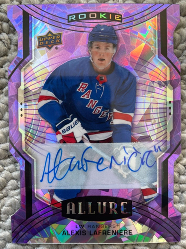 2020-2021 ALEXIS LAFRENIERE ALLURE ROOKIE PURPLE DIAMOND AUTOGRAPH #01/ ...