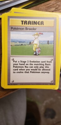 Pokemon Breeder 76/102 TCG RARE TRAINER Pokemon Card NM - MINT | eBay