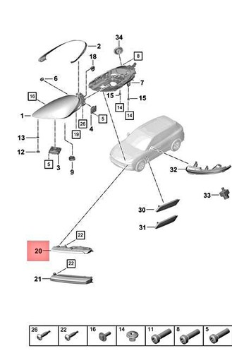 Genuine PORSCHE Cayenne 9YA Additional Headlight Right 9Y0941182B | eBay