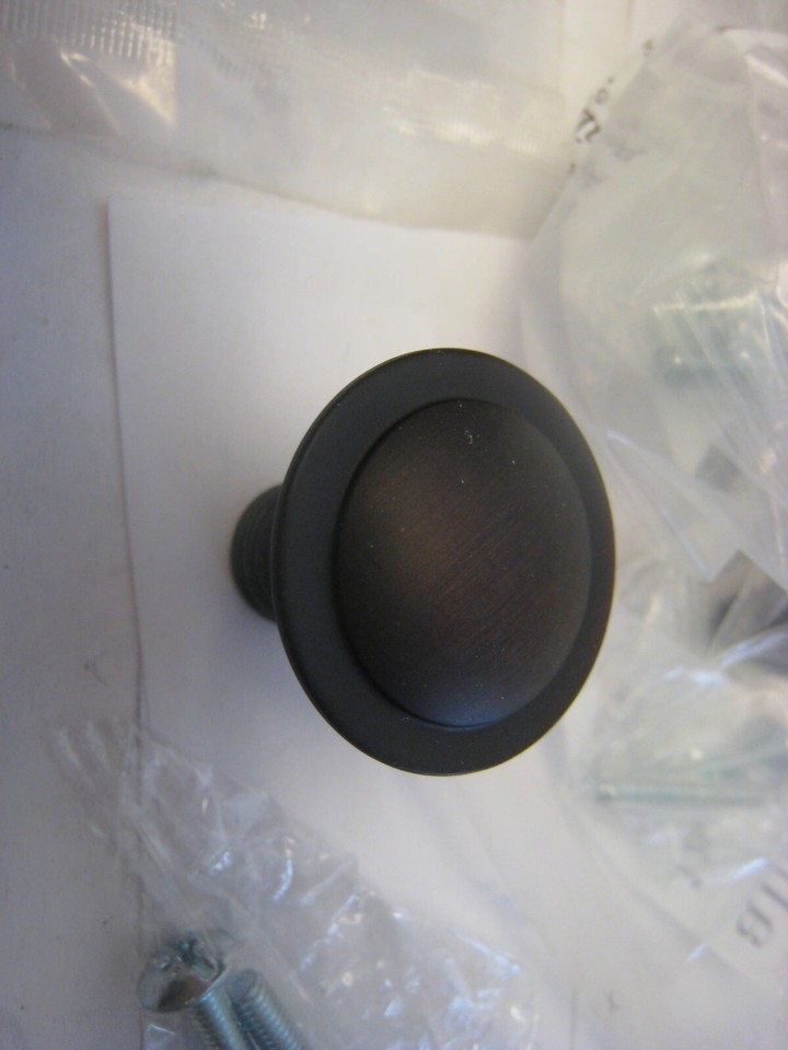 9 Allen + Roth Z2241-32 Round Cabinet Knob Concave Neck Modern Aged ...