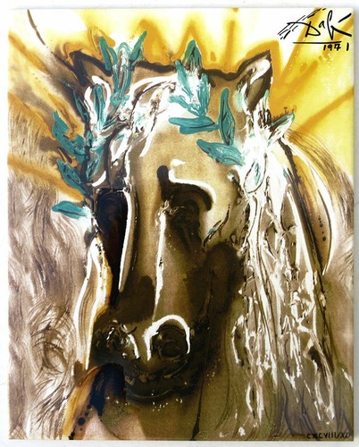 Salvador Dali Glasiertem Fliesen Bucephale Pferd 9-3/4 x 7-3/4 | eBay