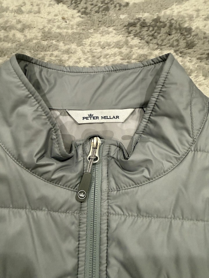 PETER MILLAR Size XL Mens insulated Full Zip Jacket Camouflage Lined ...
