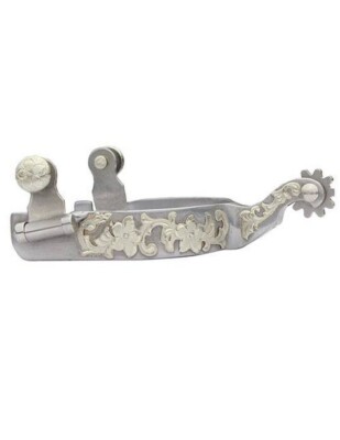 Professionals Choice Spurs Adult Floral Shank 10 Rowel Silver PCSP-701 ...