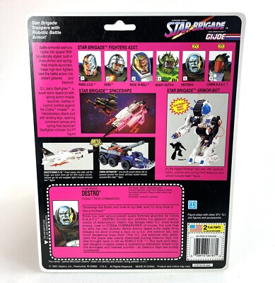 Destro V4 Vintage GI Joe Full Card Back Uncut File Card 1993 Star ...