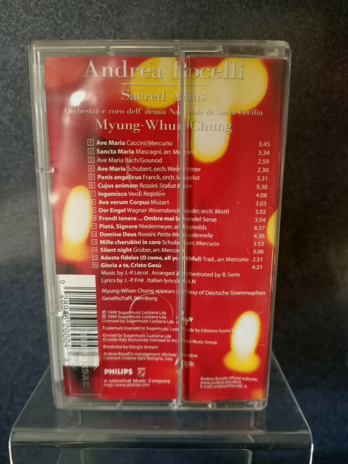 Andrea Bocelli - Sacred Arias - Audio Tape Cassette - Free Post - VGC ...
