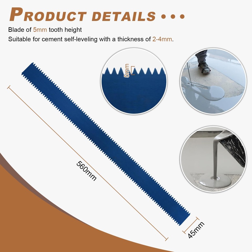 Notched Squeegee for Self Leveling, Self-Leveling Floor Squeegee with ...