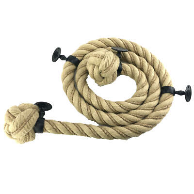 28mm Synthetic Polyhemp Wormed Bannister Rope 12 FT c/w 4 Black ...