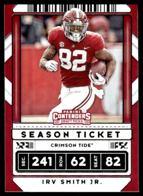 2020 Panini Contenders Draft Picks - #43 Irv Smith Jr. Alabama Crimson ...