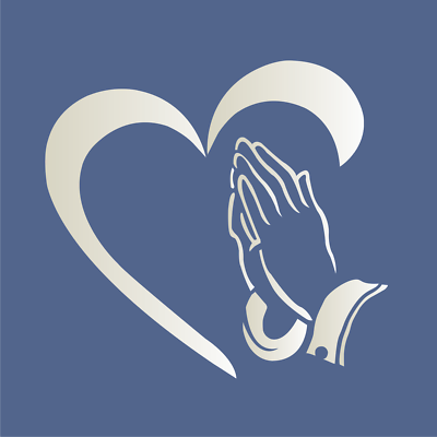 Praying Hands Stencil