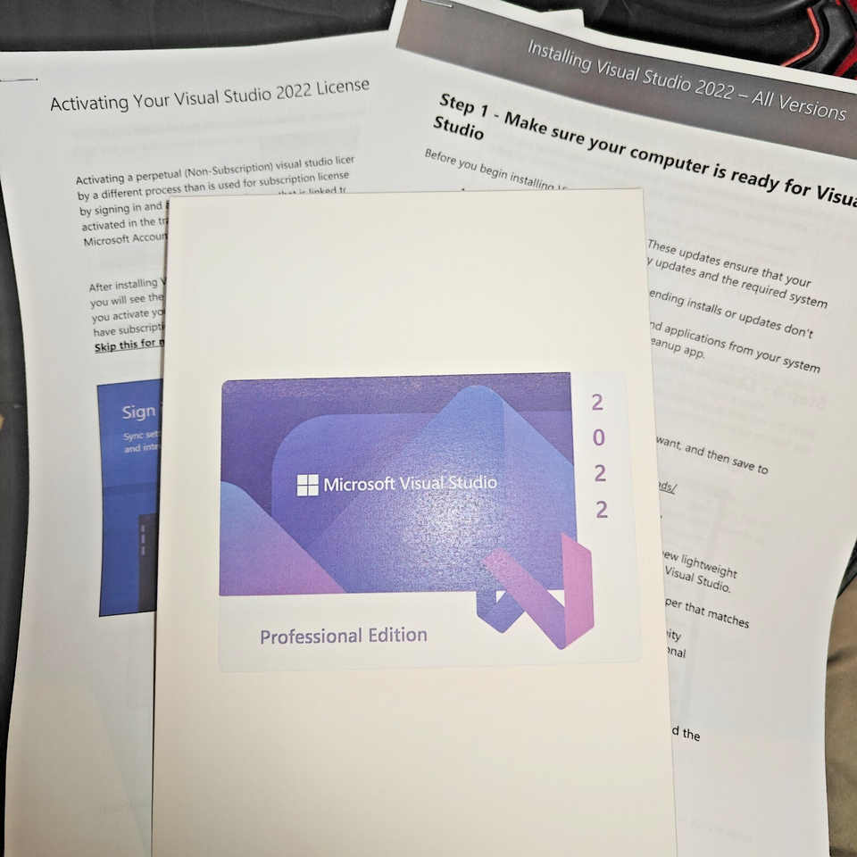 Visual Studio 2022 Professional - 1 Device License - Non-Subscription ...
