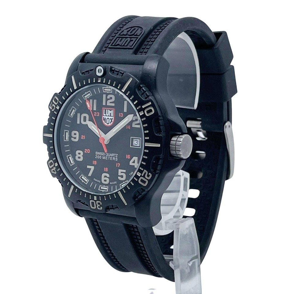 Luminox Navy Seal Black OPS 44mm Carbon Black Dial Quartz Mens Watch XL ...