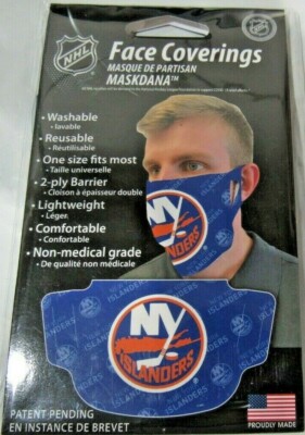NHL New York Islanders Face Covering / Mask Name Background by WinCraft ...