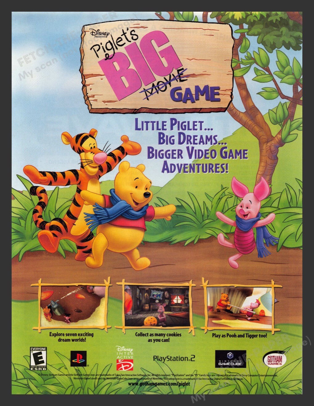 Piglet's Big Game 2000s Video Game Print Advertisement 2003 | eBay