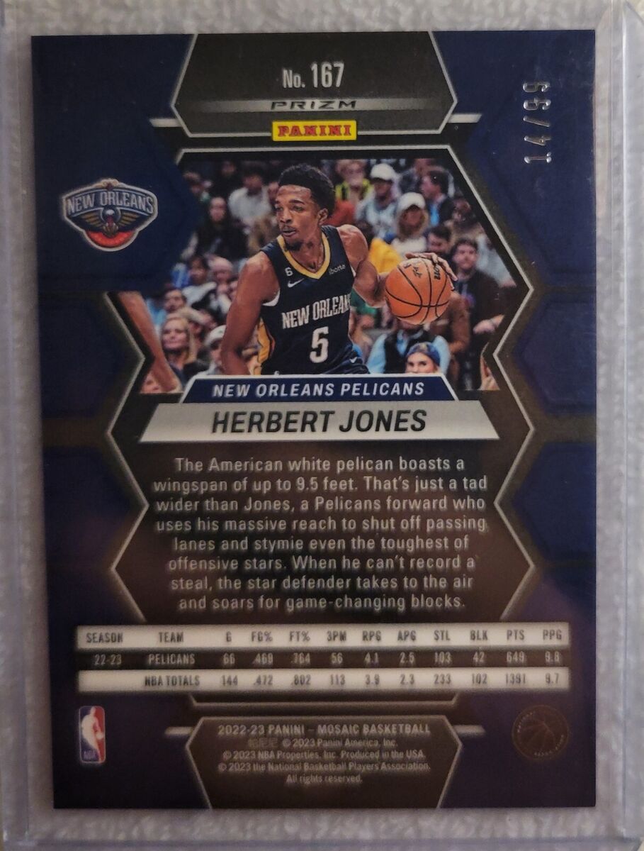 Herbert Jones #d 14/99 Purple Prizm Mosaic #167 New Orleans Herbert Jones #d 14/99 Purple Prizm Mosaic #167 New Orleans