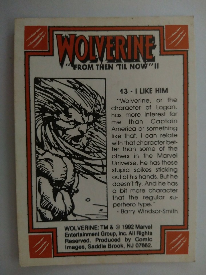 Wolverine 1992 #13 I Like Him From Then 'til Now" II NEW UNCIRCULATED ...