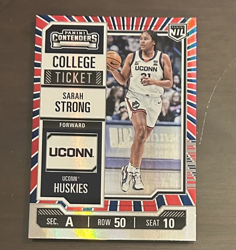 2024-25 Panini NIL UConn SARAH STRONG #8 Contenders Ticket RED WHITE ...