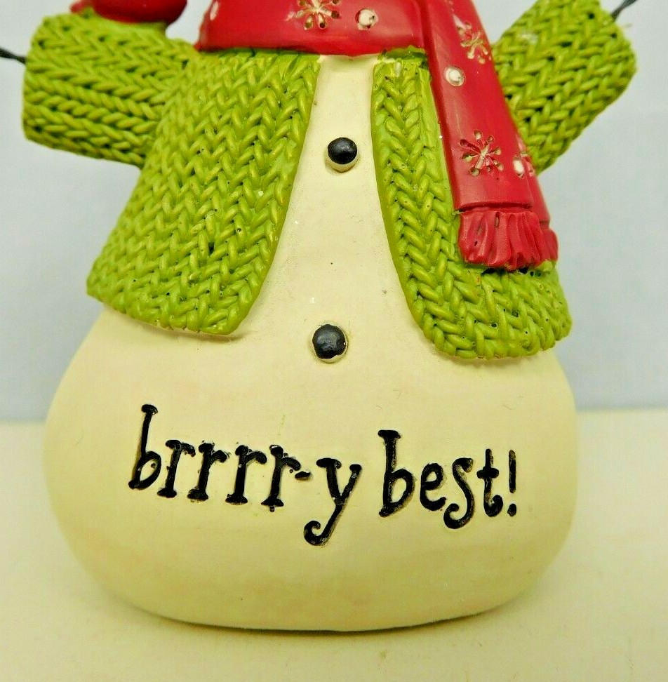 Brrrr-y Best! snowman with wire arms and sweater - New by Blossom ...