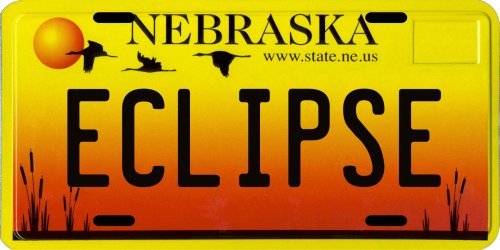 Great North American Solar Eclipse Nebraska Aluminum License Plate | eBay