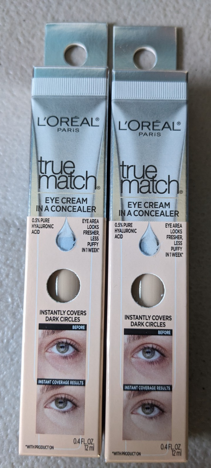 2 PACK NEW L'oreal True Match Eye Cream Concealer New In Package | eBay