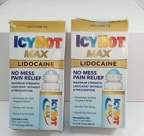 2 Icy Hot Max No-Mess applicator Pain Relief Roll On BB DATE 2026 | eBay